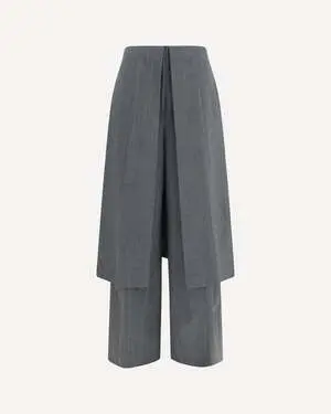 THE LATEST Tailored Pants With Draped Skirt Panel