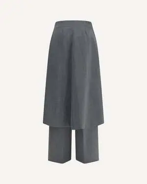THE LATEST Tailored Pants With Draped Skirt Panel