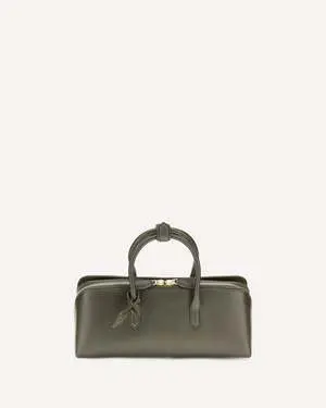 Alaïa ALAÏA Small Delta Nubuck Handbag Green