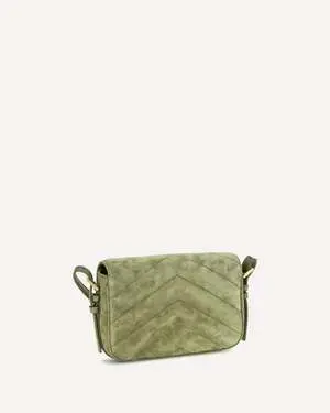 Saint Laurent Small Loulou Matelassé Suede Shoulder Bag