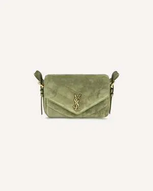 Saint Laurent Small Loulou Matelassé Suede Shoulder Bag