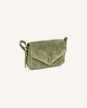 Saint Laurent Small Loulou Matelassé Suede Shoulder Bag