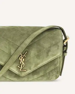 Saint Laurent Small Loulou Matelassé Suede Shoulder Bag