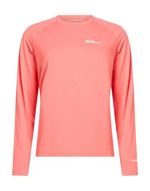 JACK WOLFSKIN Coral Polyester Athletic Long Sleeve T-shirt