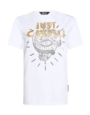 Just Cavalli Cotton Logo Print T-shirt