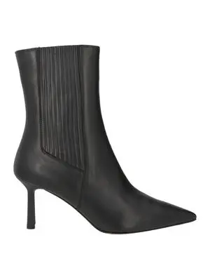 GIORGIO FABIANI Leather Ankle Boots With Stiletto Heel - Black