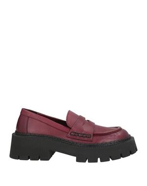 VIC MATIE Loafers Burgundy Size Leather - Red