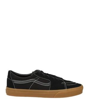 VANS Sneakers Size Leather, Textile Fibers - Black