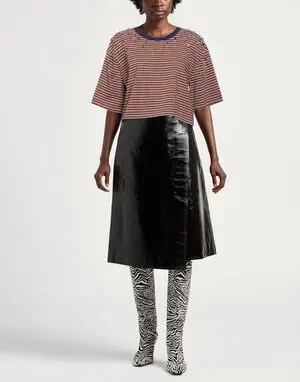 Sandro Striped Cotton T-shirt With Embellishments