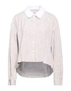 Sandro Checked Cotton Shirt With Peter Pan Collar