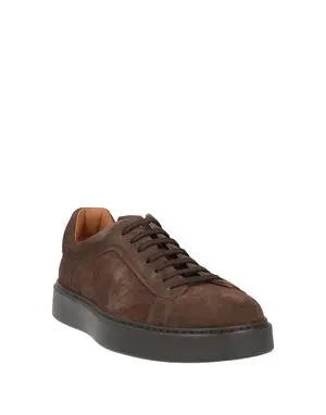DOUCAL'S Suede Low-top Sneakers - Chocolate Brown