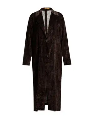 SIYU Dark Viscose And Silk Overcoat