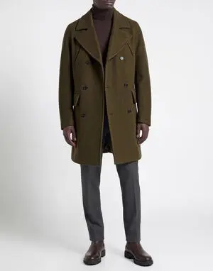 Officine Générale Double-breasted Military Virgin Wool & Polyamide Coat