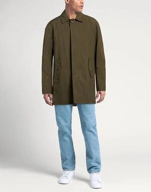 BARACUTA Military Cotton Polyester Trench Coat - Green