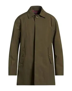 BARACUTA Military Cotton Polyester Trench Coat - Green