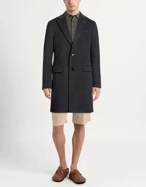 PAOLONI Coat Charcoal Size Wool, Cashmere