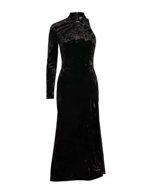Versace Velvet One-shoulder Maxi Dress With Cutout And Side Slit