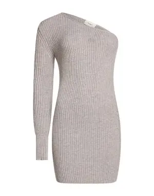 VICOLO One-shoulder Ribbed Knit Mini Dress