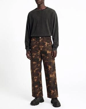 DISCLAIMER Military Cotton Camouflage Print Cargo Jeans