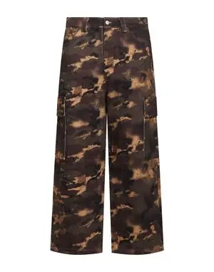 DISCLAIMER Military Cotton Camouflage Print Cargo Jeans