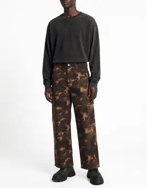 DISCLAIMER Military Cotton Camouflage Print Cargo Jeans