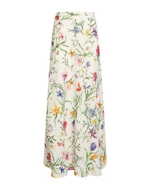 120% Lino Maxi Skirt Size Linen - White