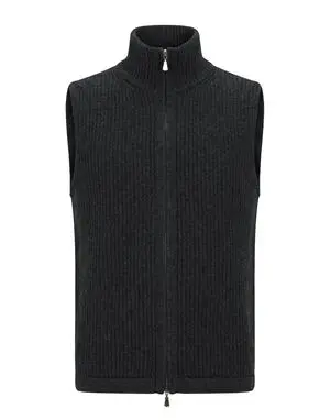 Alpha Studio Wool And Cashmere Ribbed-knit Vest