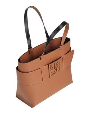 Armani Exchange Tan Textile Fibers Tote Bag