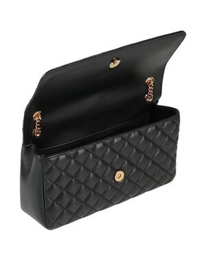 Versace Lambskin Quilted Crossbody Bag - Black