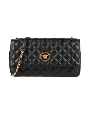 Versace Lambskin Quilted Crossbody Bag - Black