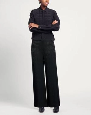 PUROTATTO Wide Leg Jacquard Viscose & Acetate Pants