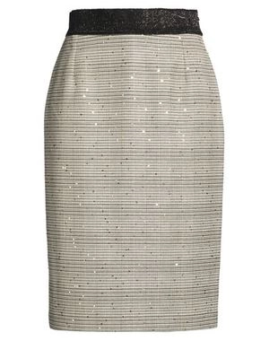 PUROTATTO Midi Skirt Size Viscose, Polyester, Metal Fiber, Elastane - Beige