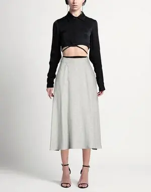 PUROTATTO Flared Midi Skirt