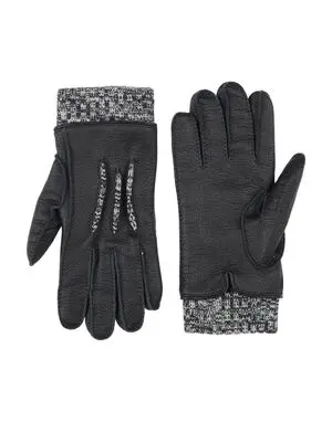 Missoni Leather And Knitted Gloves