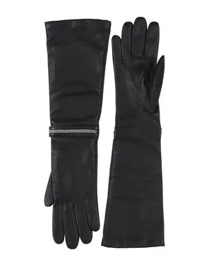 Peserico Pesrico Leather Gloves With Appliqués
