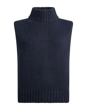 Fabiana Filippi Wool, Silk, And Cashmere Blend Sleeveless Turtleneck - Navy