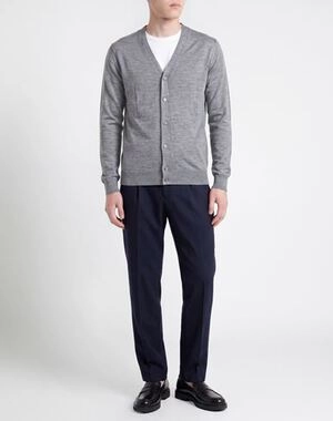 ARAGONA Cashmere And Silk Blend Cardigan - Grey