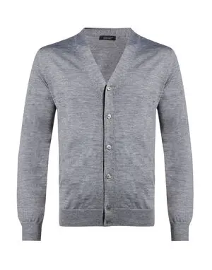 ARAGONA Cashmere And Silk Blend Cardigan - Grey