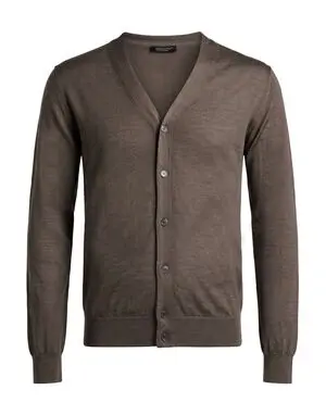 ARAGONA Cardigan Size Cashmere, Silk - Light Brown