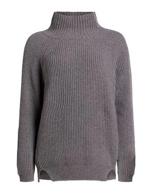 ARAGONA Cashmere Turtleneck Sweater - Grey