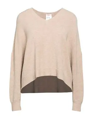 OLTRE V-neck Long Sleeve Sweater - Khaki
