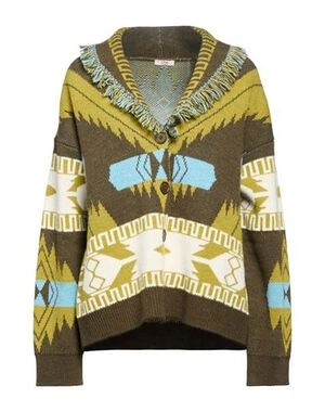 OLTRE Cardigan Military Size Acrylic, Wool, Viscose, Polyester - Green