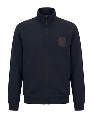 Armani Exchange Midnight Cotton French Terry Sweatshirt - Midnight Blue