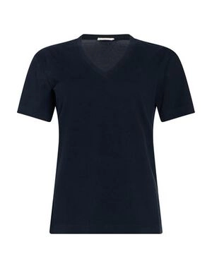 CIRCOLO 1901 Midnight Cotton Jersey V-neck T-shirt - Blue