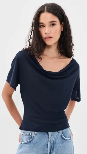 EB DENIM Madeo Cowl Neck Tee