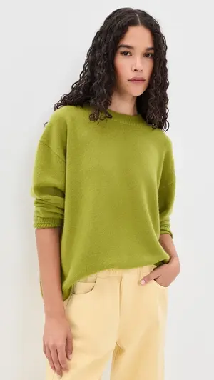 Staud Serrano Cashmere Relaxed Crew Pullover
