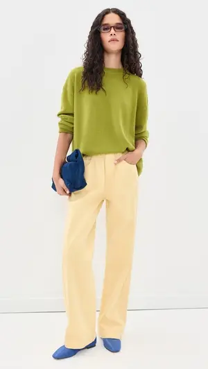 Staud Serrano Cashmere Relaxed Crew Pullover