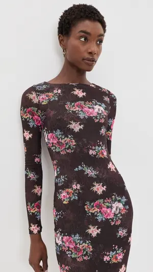 AFRM Phyll Dress Floral Print Maxi Dress