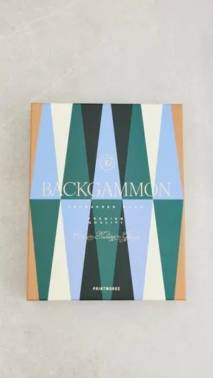 PRINTWORKS Lacquered Backgammon Set Multi