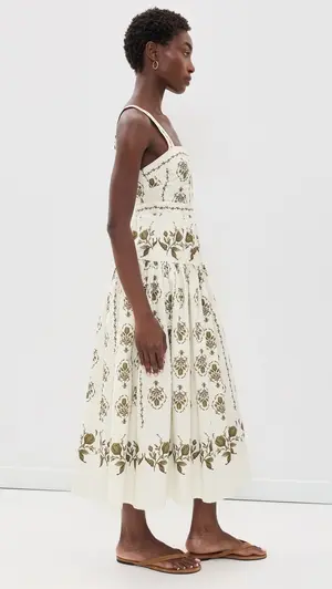 Moon River Drop-waist Midi Dress